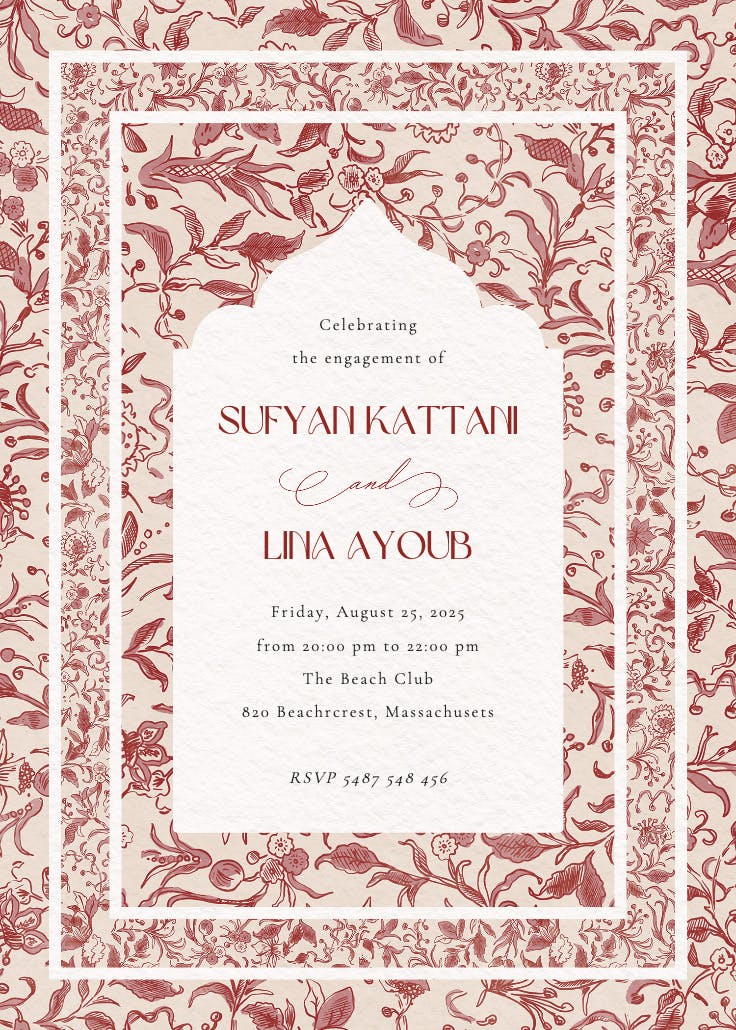 Scrolling Script - Party Invitation Template (Free) | Greetings Island